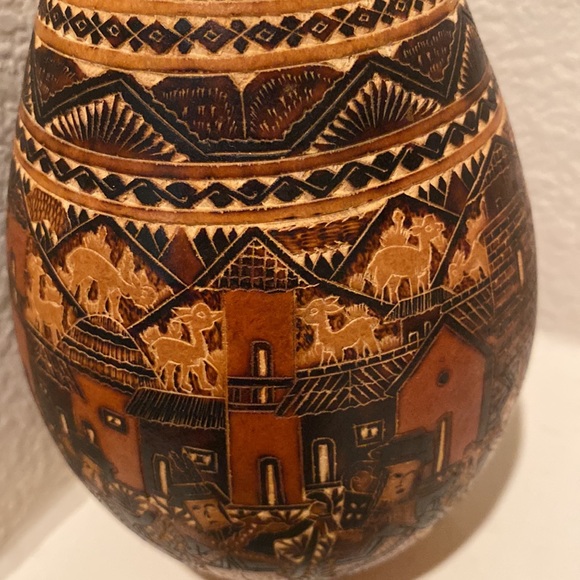 Art | Peruvian Carved Gourd | Poshmark